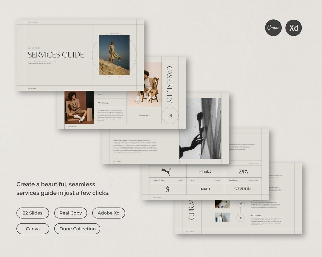 Services Guide Template for Designers, Photographers, Copywriters ...