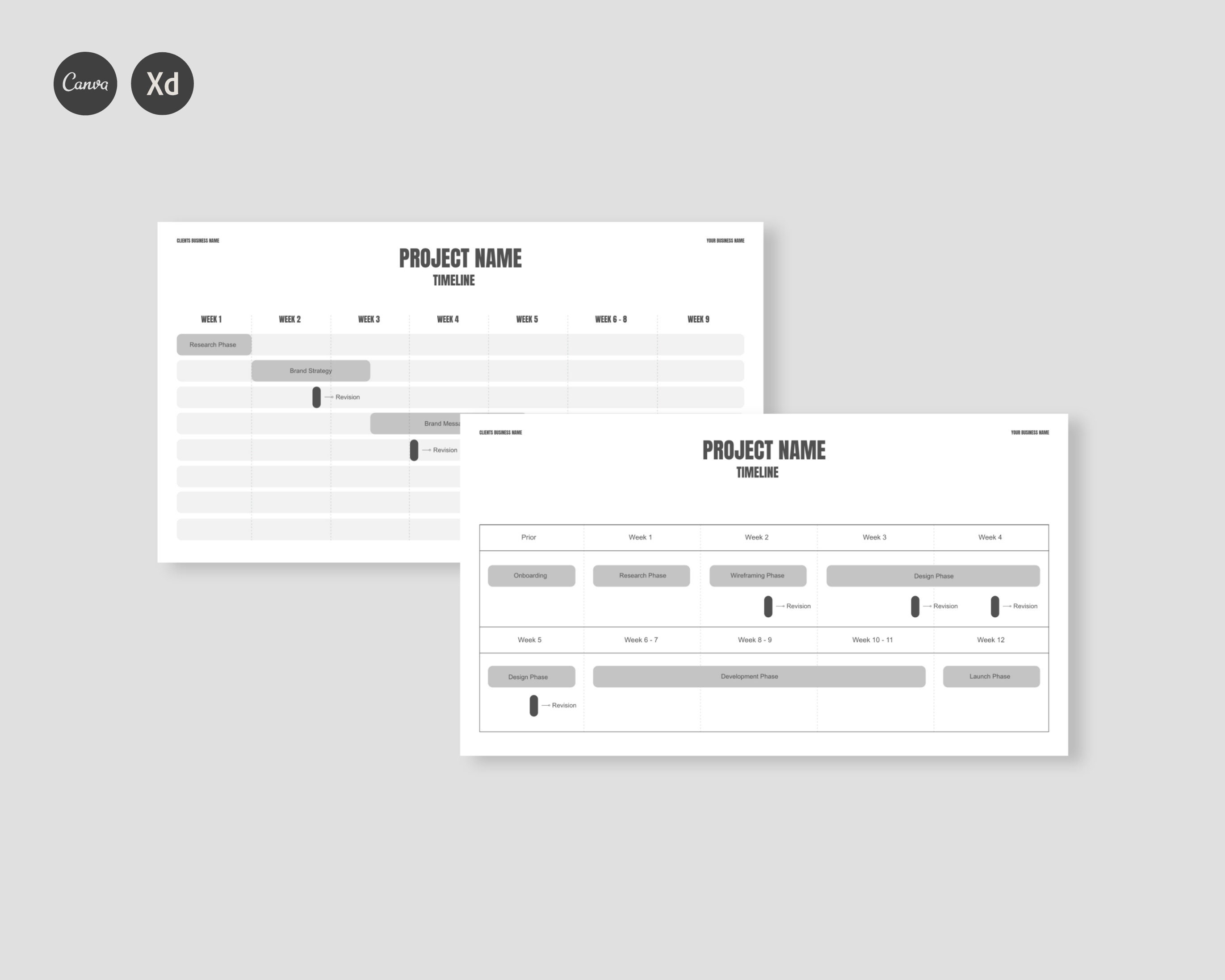 Project Timeline Templates - Etsy