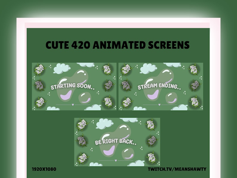 Cute 420 Green Animated Screens - Etsy