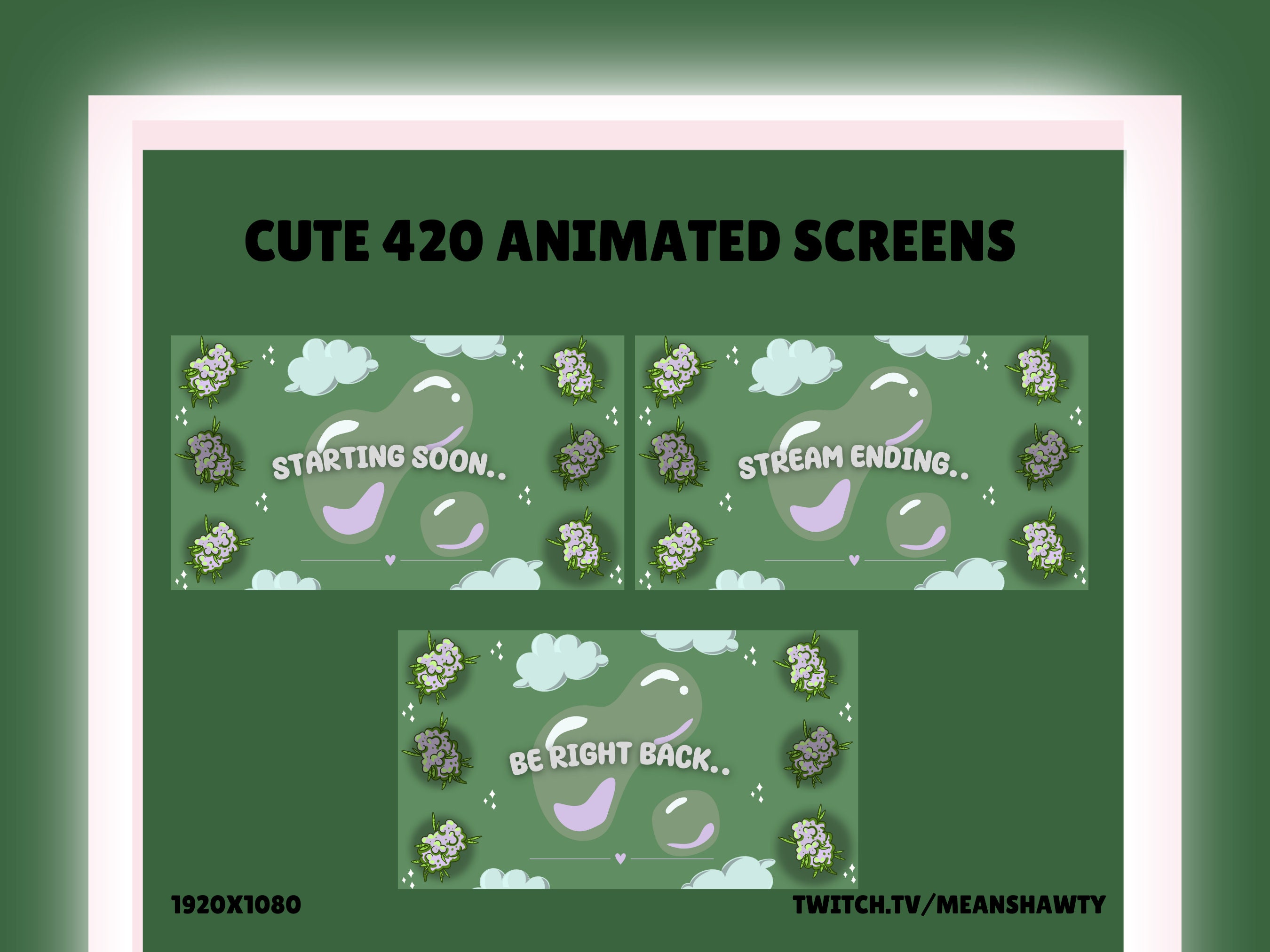 Cute 420 Green Animated Screens - Etsy