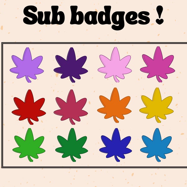Sub Badges Twitch Weed - Etsy