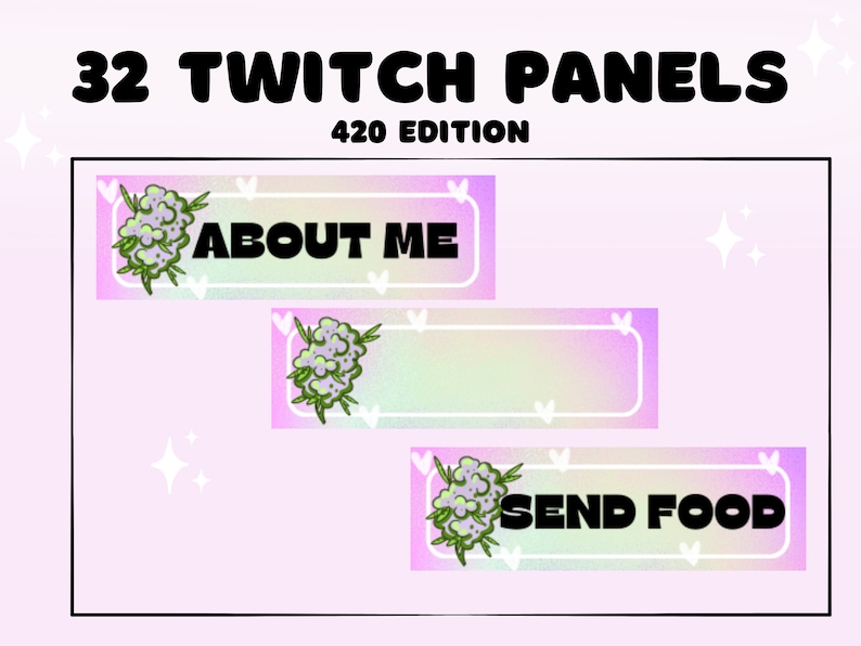 32 Cute 420 Twitch Panels - Etsy