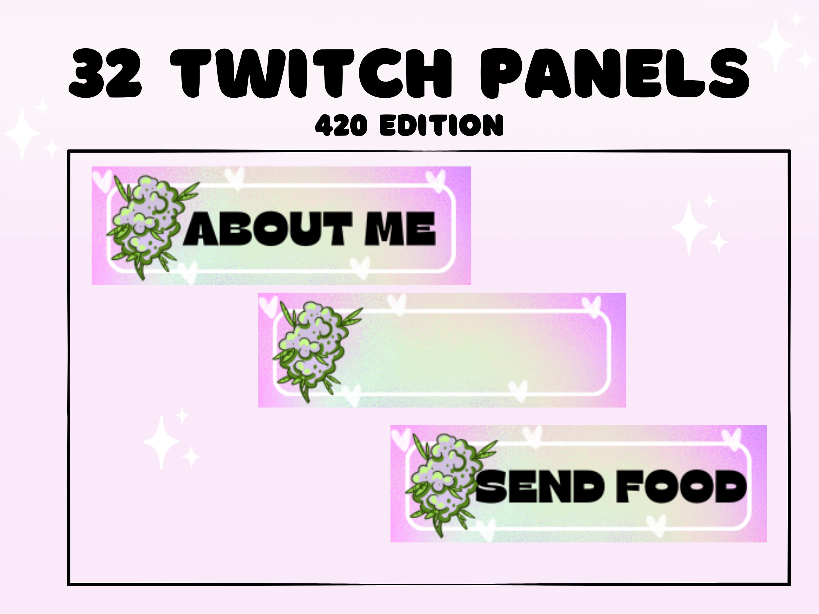 32 Cute 420 Twitch Panels - Etsy