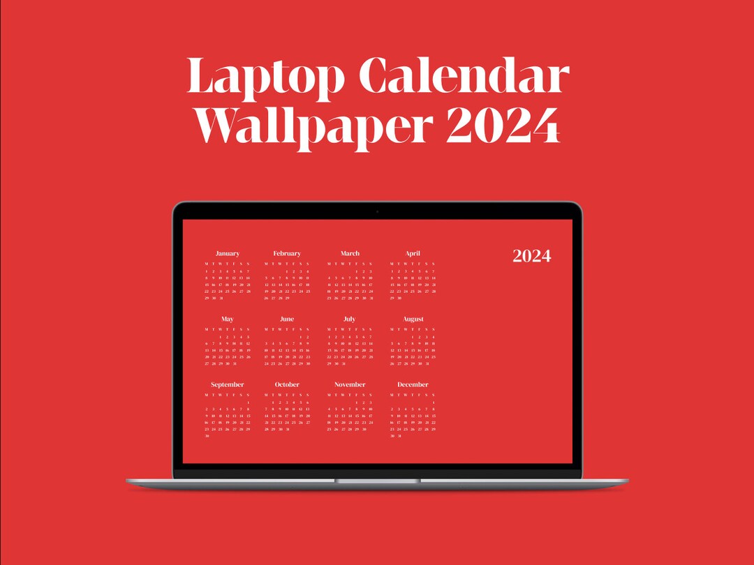 Digital Calendar 2024 Laptop Calendar PC Calendar Annual - Etsy