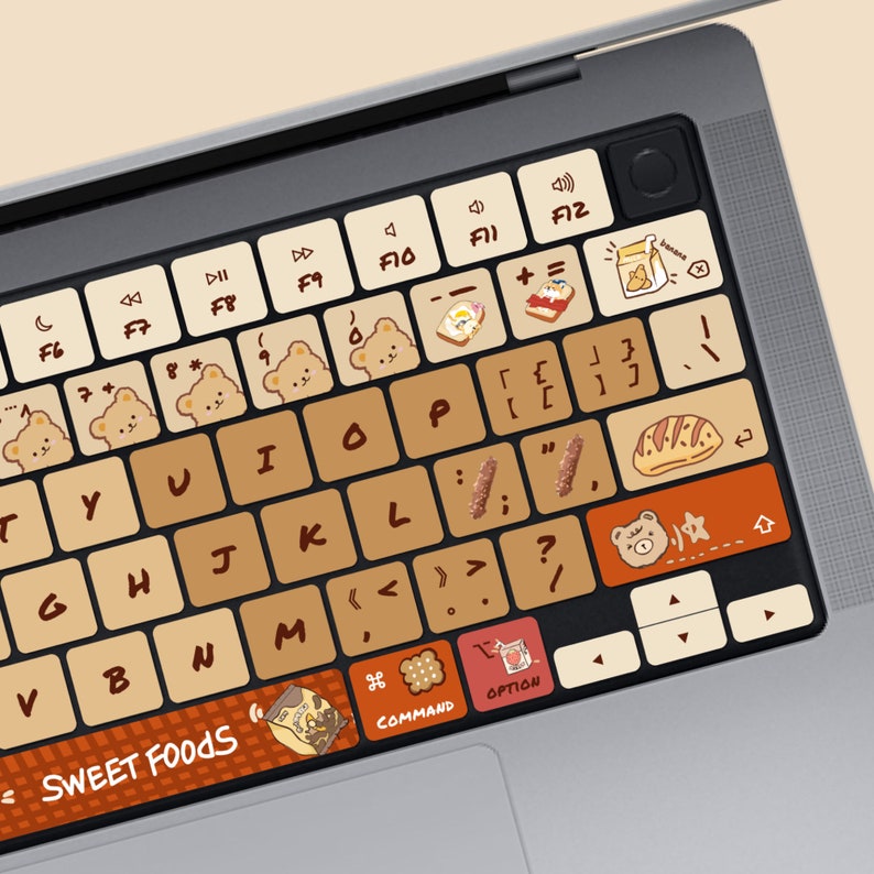 MacBook Keyboard Stickers | Bear Bakery Vinyl Key Skin - Etsy