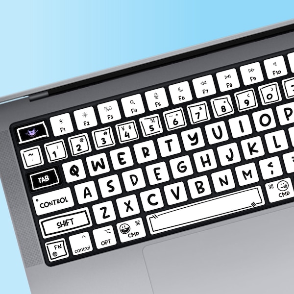 Black MacBook Air Keyboard Stickers - Etsy