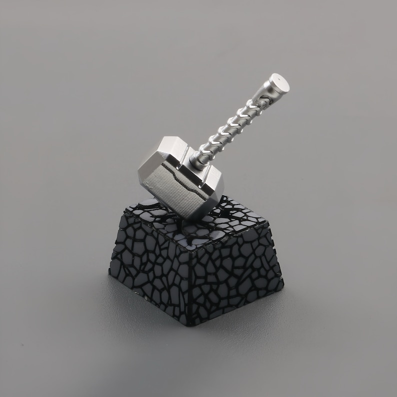 Buy Thor's Hammer Keycap: Handmade Resin Magnet - Mechanical Keyboard ...