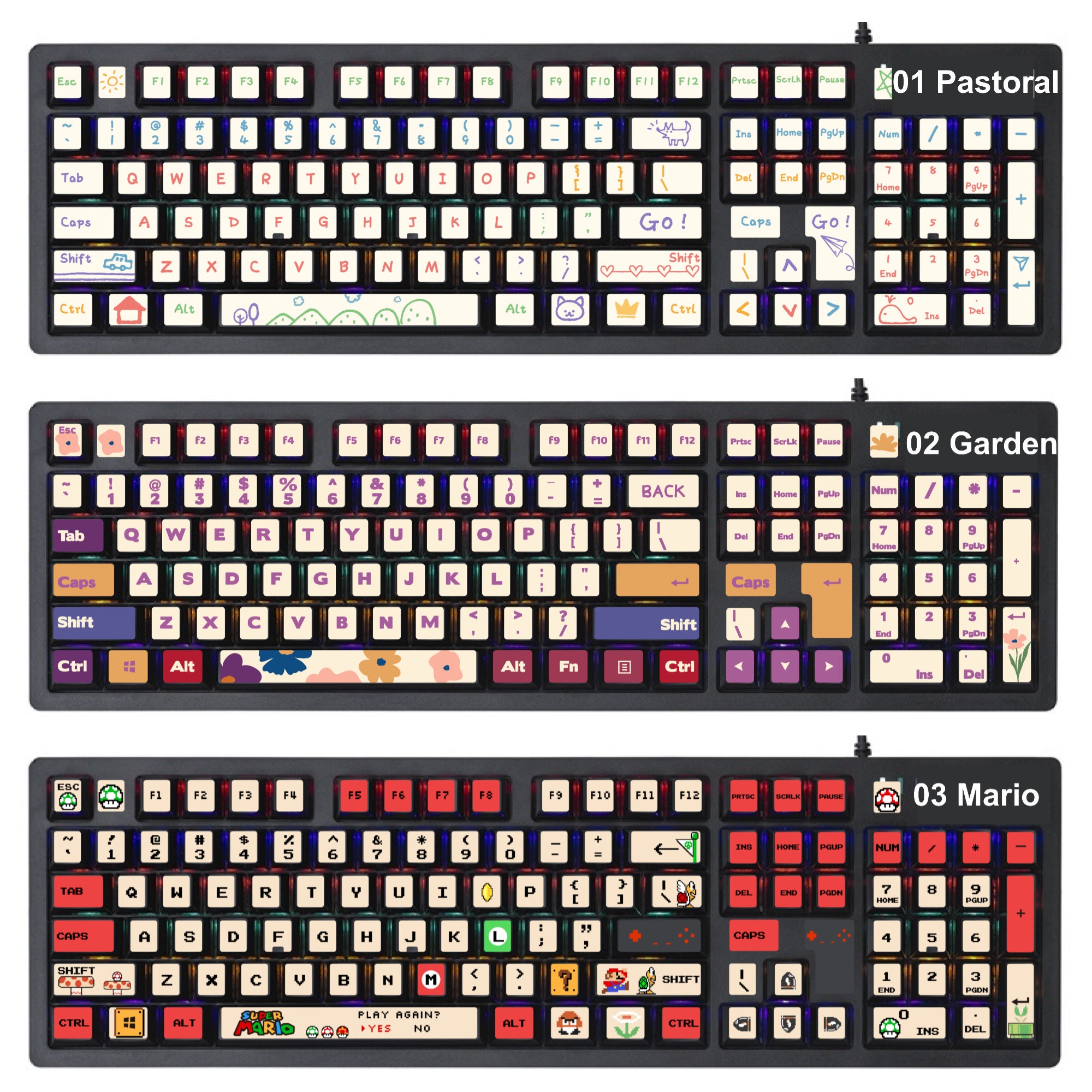 Mechanical Keyboard Sticker PC Vinyl Decals Skin Desktop Keyboard ...