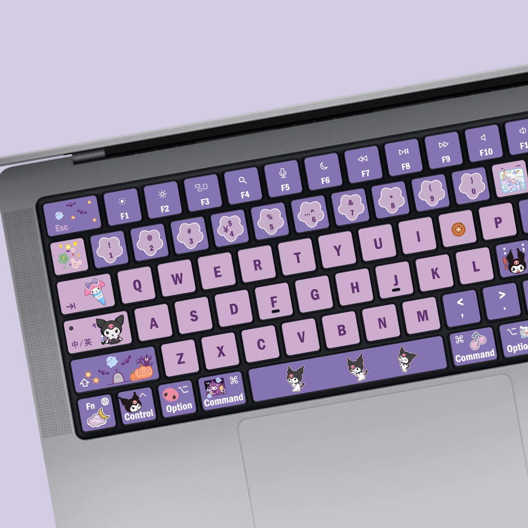 Kuromi MacBook Keyboard Stickers | MacBook Air Vinyl Key’s Skin ...