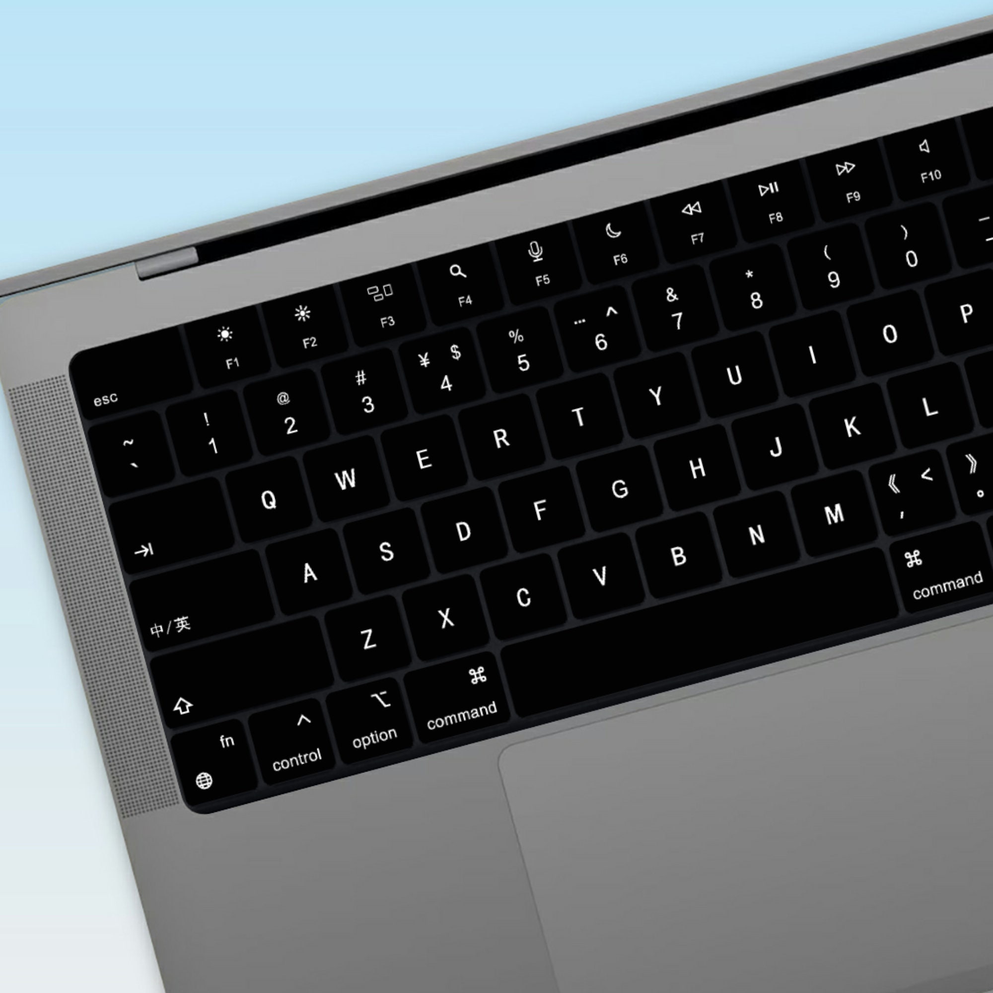 MacBook Keyboard Stickers: Black & White Vinyl Key Skin - Etsy