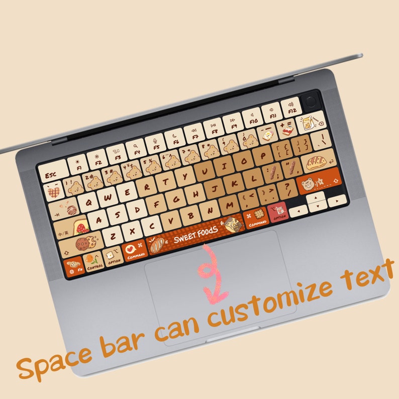 MacBook Keyboard Stickers | Bear Bakery Vinyl Key Skin - Etsy