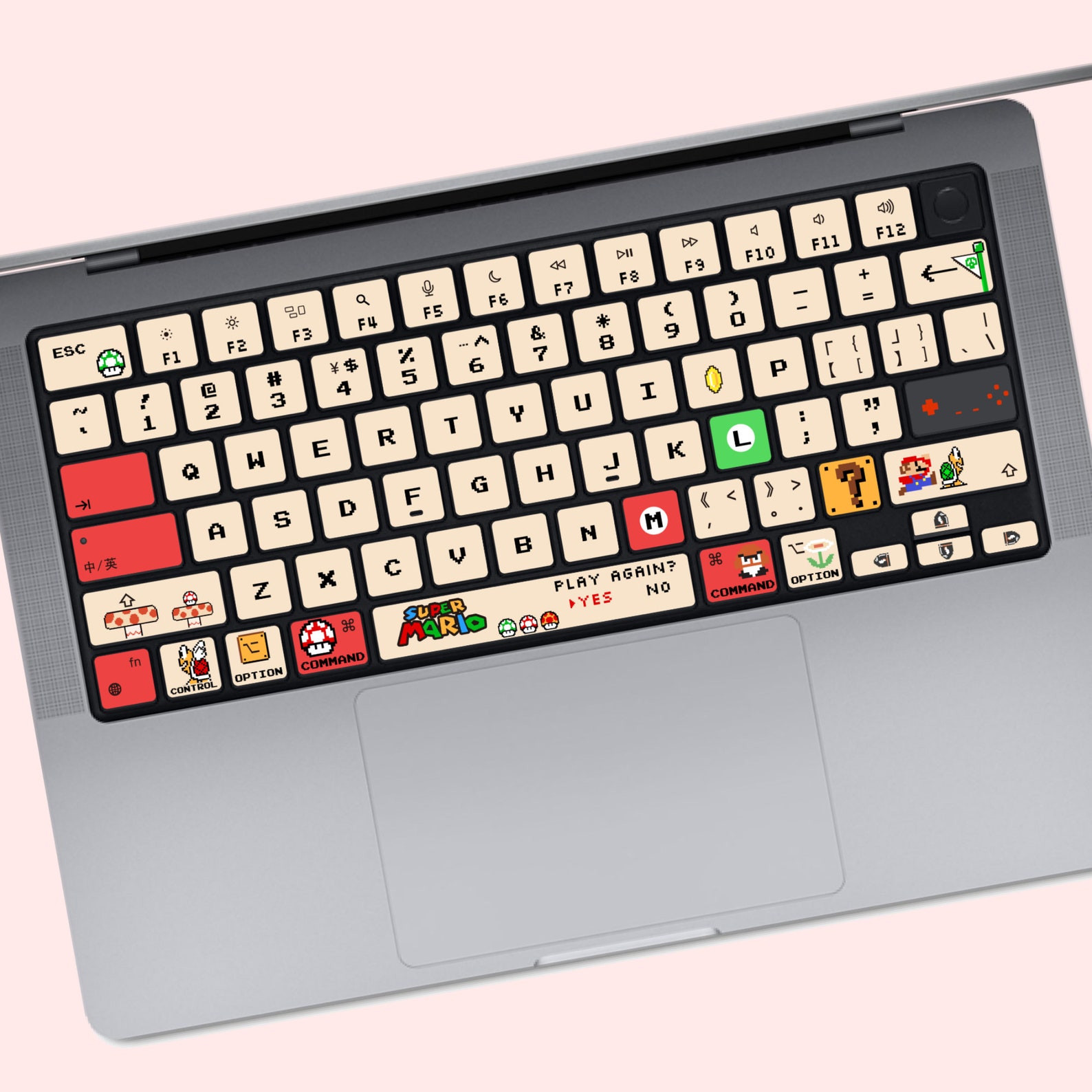 Handmade Customization Super Mario MacBook Keyboard Stickers: M1 Chip ...