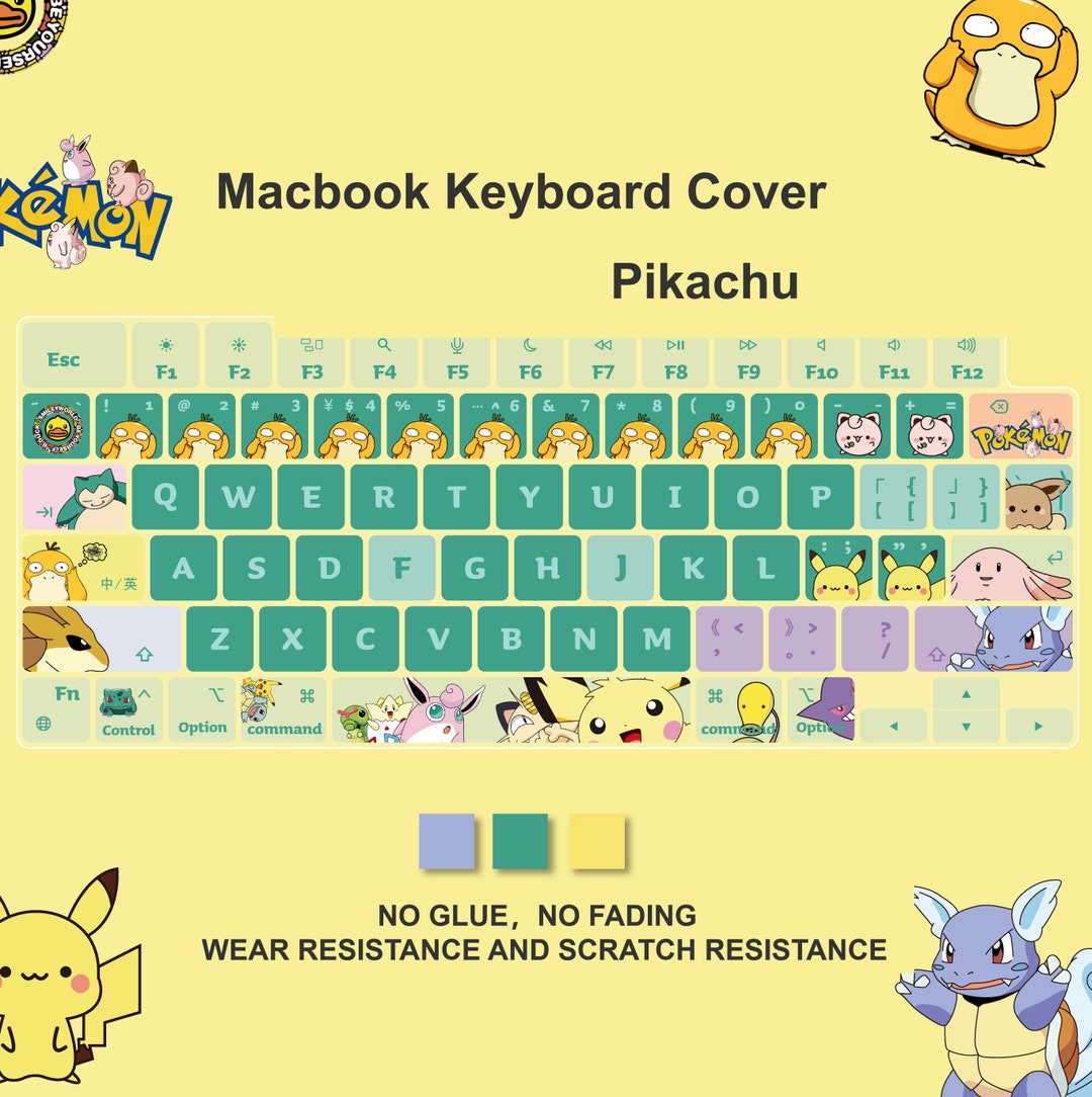 Pikachu MacBook Keyboard Cover: Silicone Skin - Etsy
