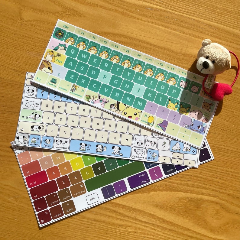 Handmade Sanrio Hello Kitty Keyboard Stickers | Artistic Hand-drawn ...