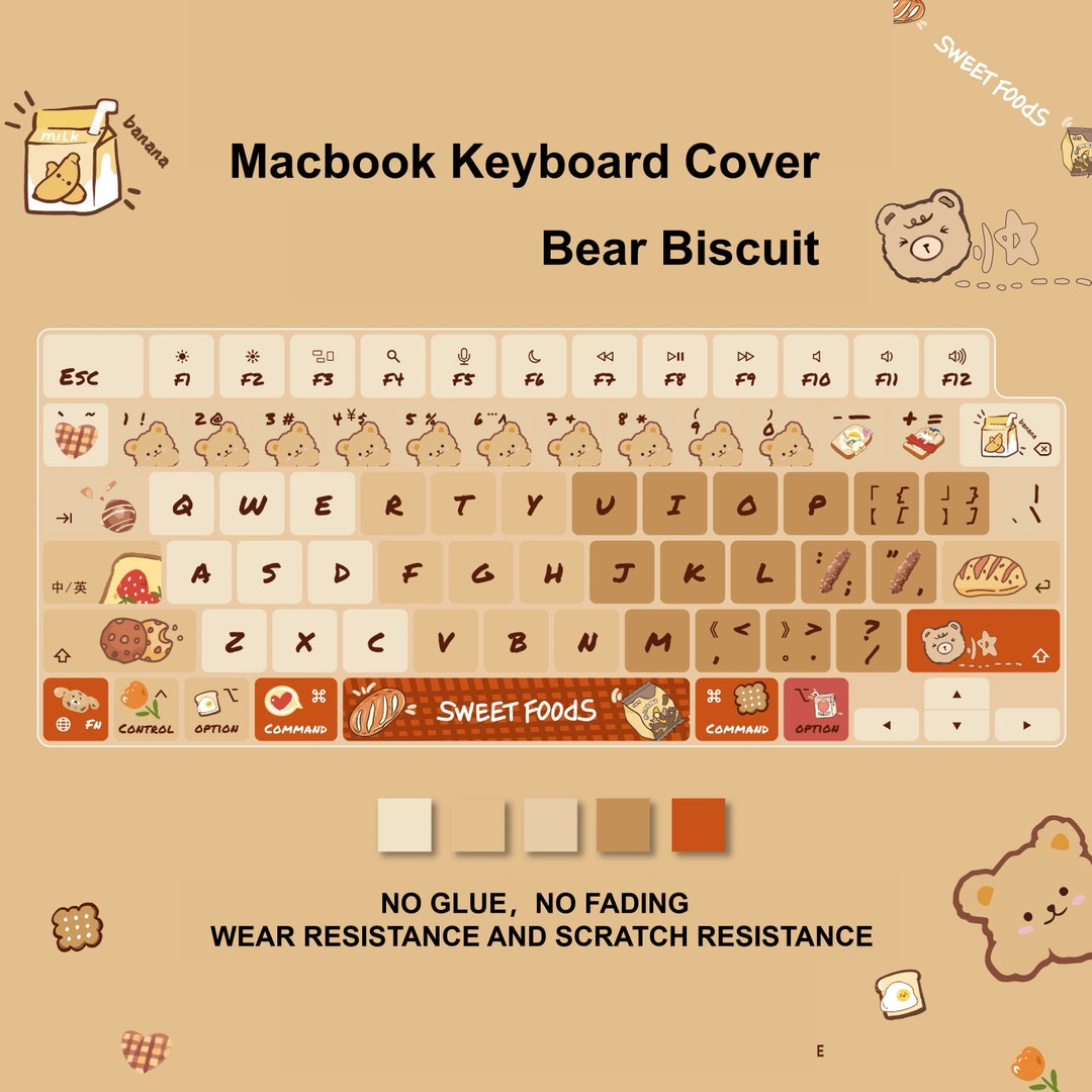 MacBook Keyboard Cover | Bear Biscuit | Keyboard Silicon Cover ...