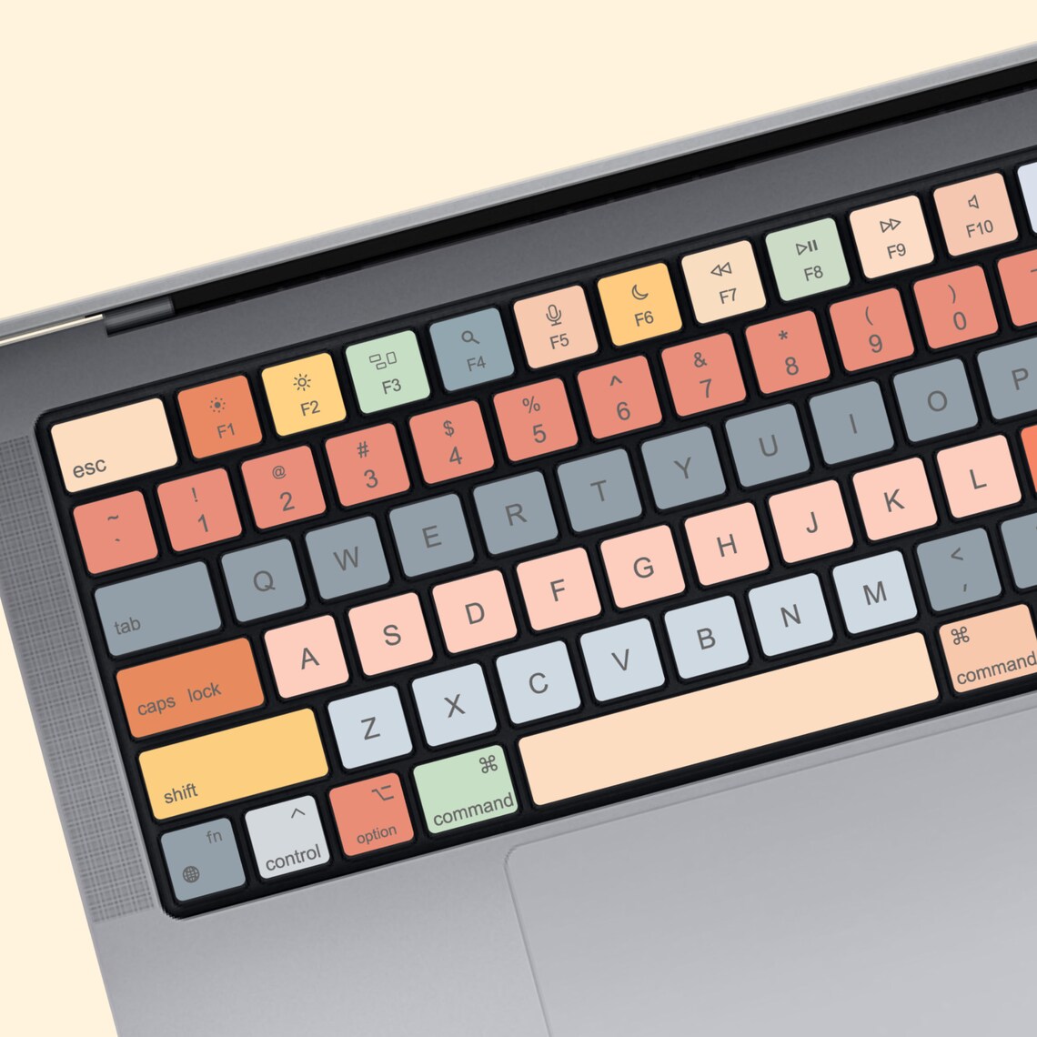 Macaron Fireplace MacBook Keyboard Stickers MacBook Air Vinyl Keys Skin ...