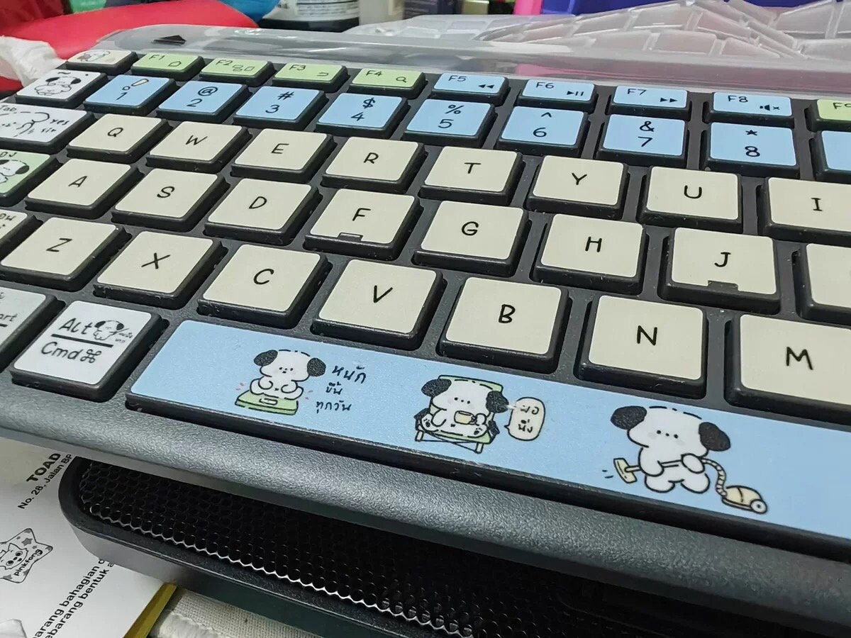 Handmade Customization Line Dog Mechanical Keyboard Stickers: 3M Vinyl ...