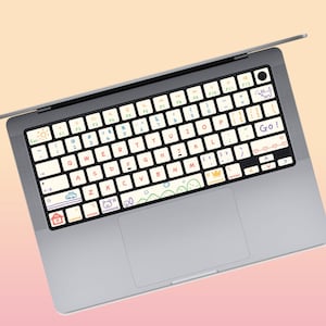 Pastoral MacBook Keyboard Stickers| Fresh Style MacBook Air Vinyl Key’s ...