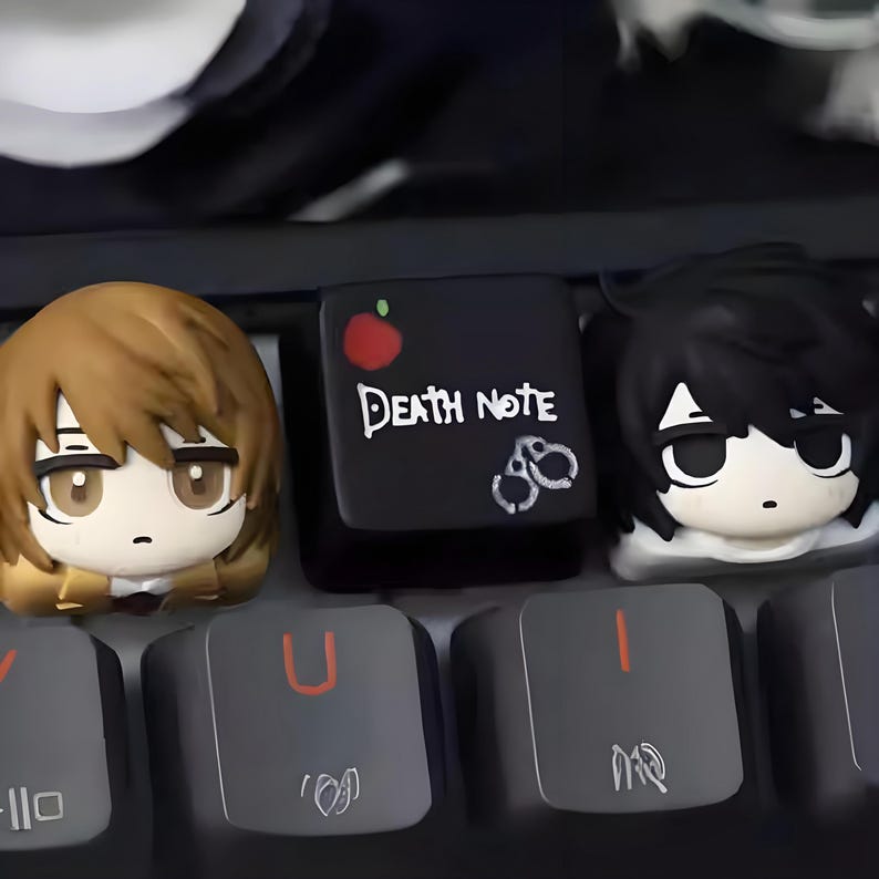 Death Note Keycap Set • Kira & L Anime Keycaps • Custom ESC Key • PBT ...