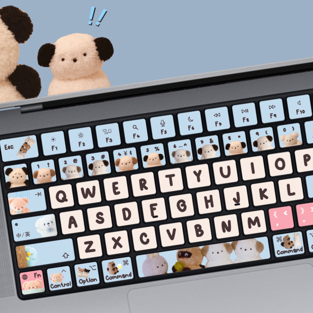 Cute Doll Dog MacBook Keyboard Stickers MacBook Air Vinyl Keys Skin ...