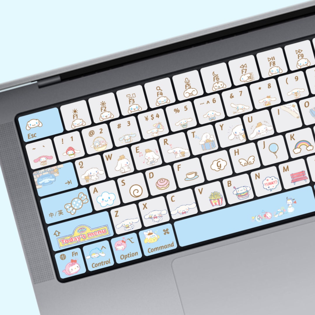 Cinnamoroll MacBook Keyboard Stickers | Sanrio Kawaii Vinyl Skin - Etsy