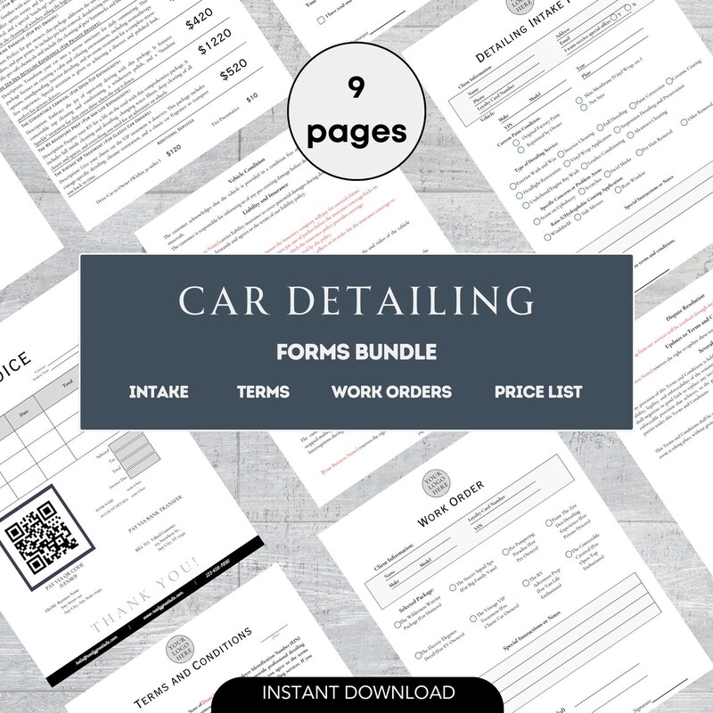 Car Detailing Price Sheet - Etsy