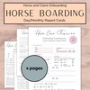 Horse Boarding Report Card Horse Intake Form Horse Boarding Business ...