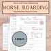 Horse Boarding Report Card Horse Intake Form Horse Boarding Business ...
