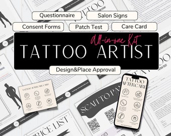 Tattoo Artist Document Bundle Editable Tattoo Consent Form Tattoo ...