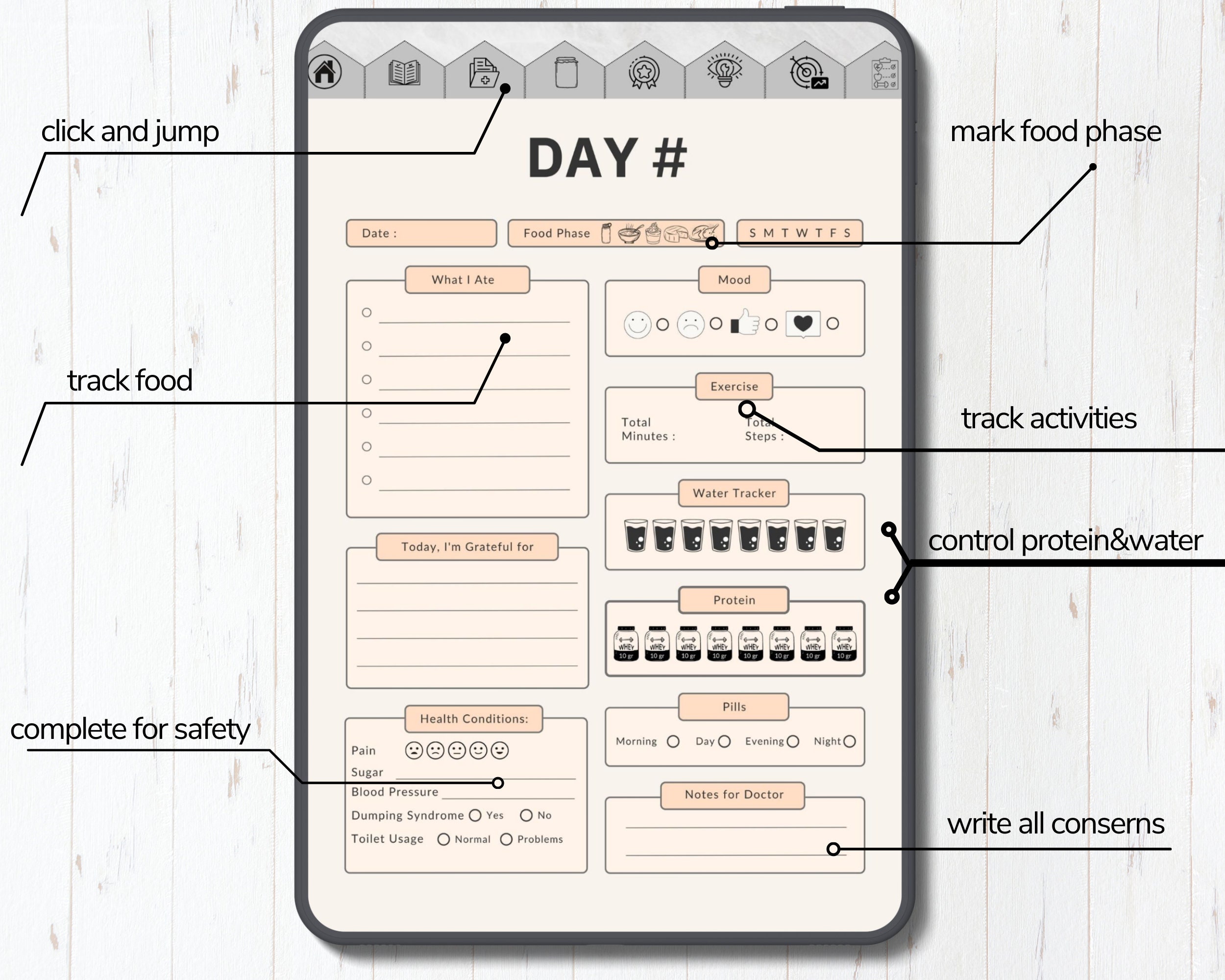 Bariatric Journal Gastric Bypass Gastric Sleeve Planner Bariatric ...