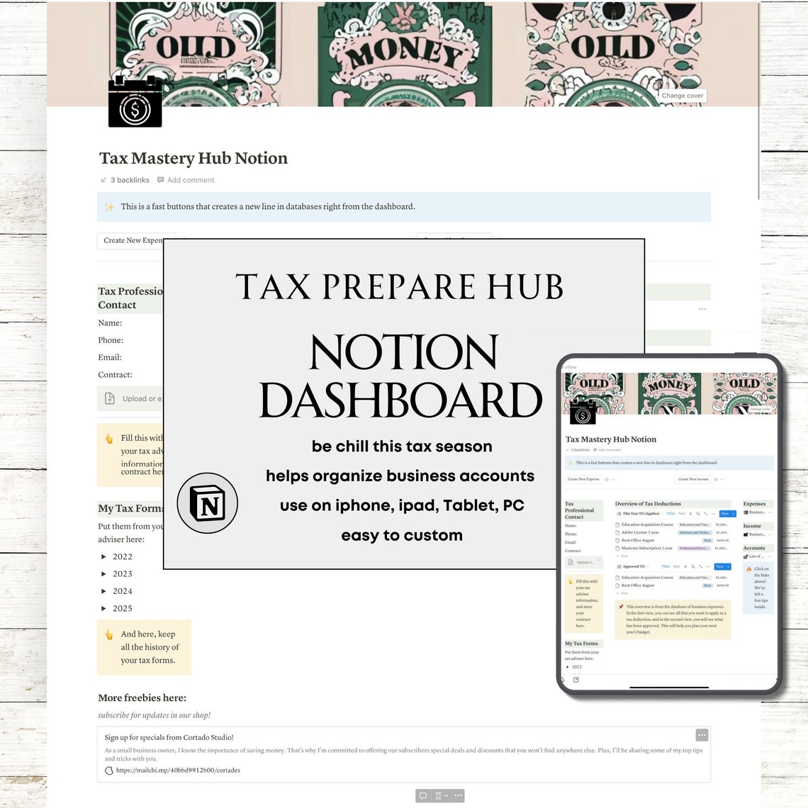 Tax Deduction Tracker Tax Return Binder Tax Return Notion Template Tax ...
