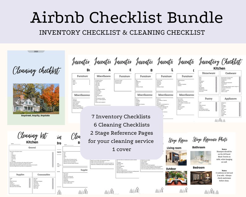 Airbnb Checklist Template Airbnb Inventory Checklist Editable Airbnb ...
