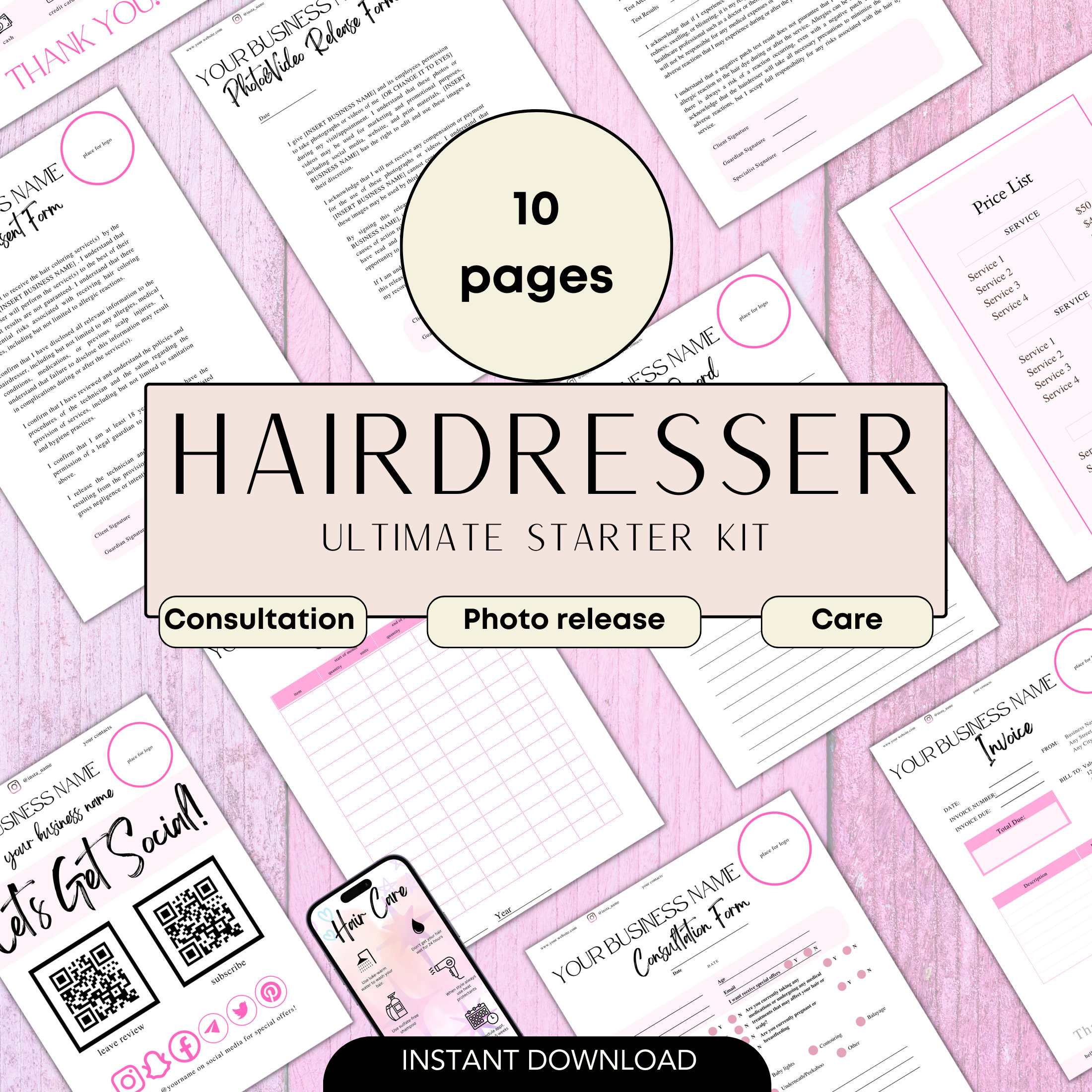 Hairdresser Consent Form Hair Client Record Form Test Patch Color ...