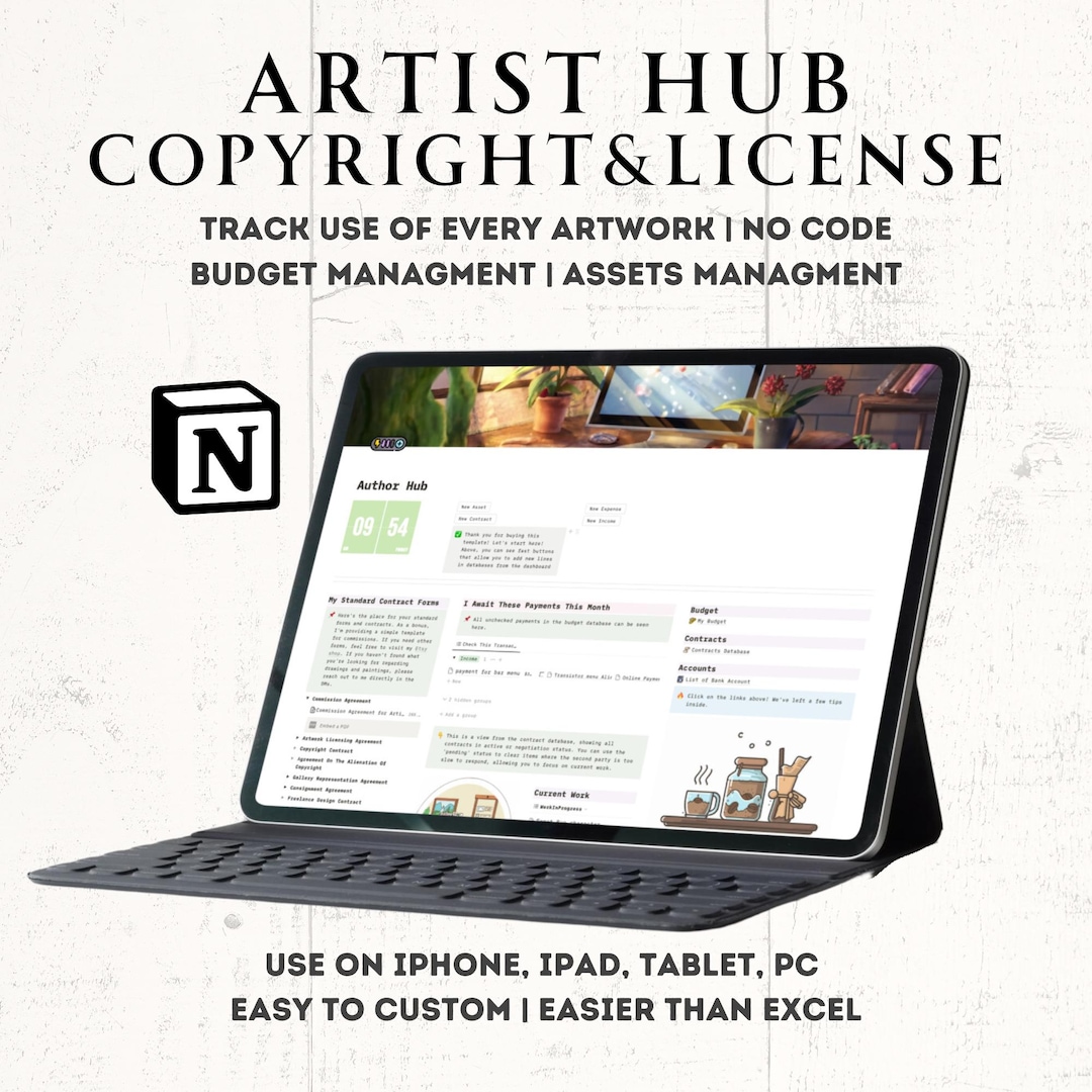 Artwork Organizer Artist Copyright and License Management Notion ...