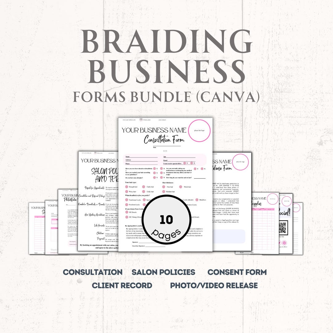 Braids Hair Salon Policies Salon Cancellation Policy Hair Client Intake ...