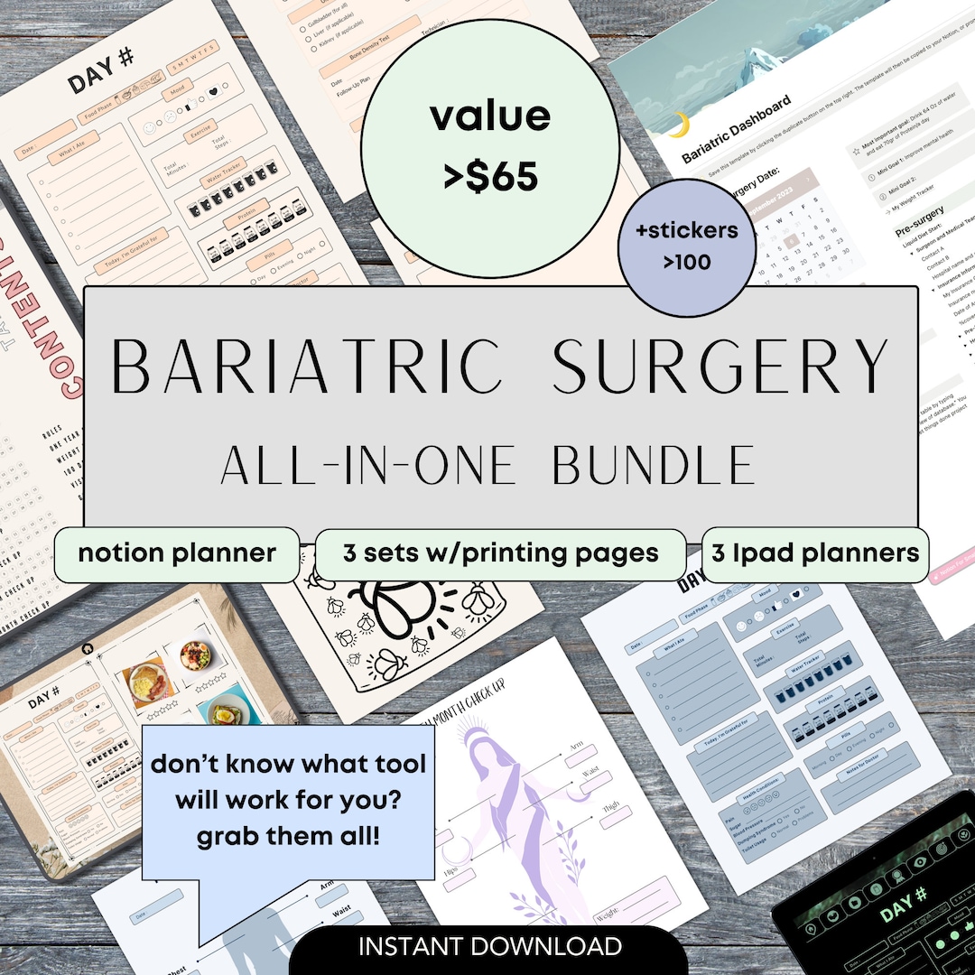 Bariatric Surgery Bundle Bariatric Digital Planner Gastric Bypass ...