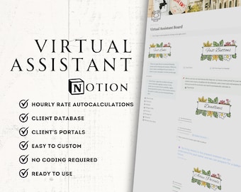 Virtual Assistant Notion Client Portal Customer Support Virtual ...