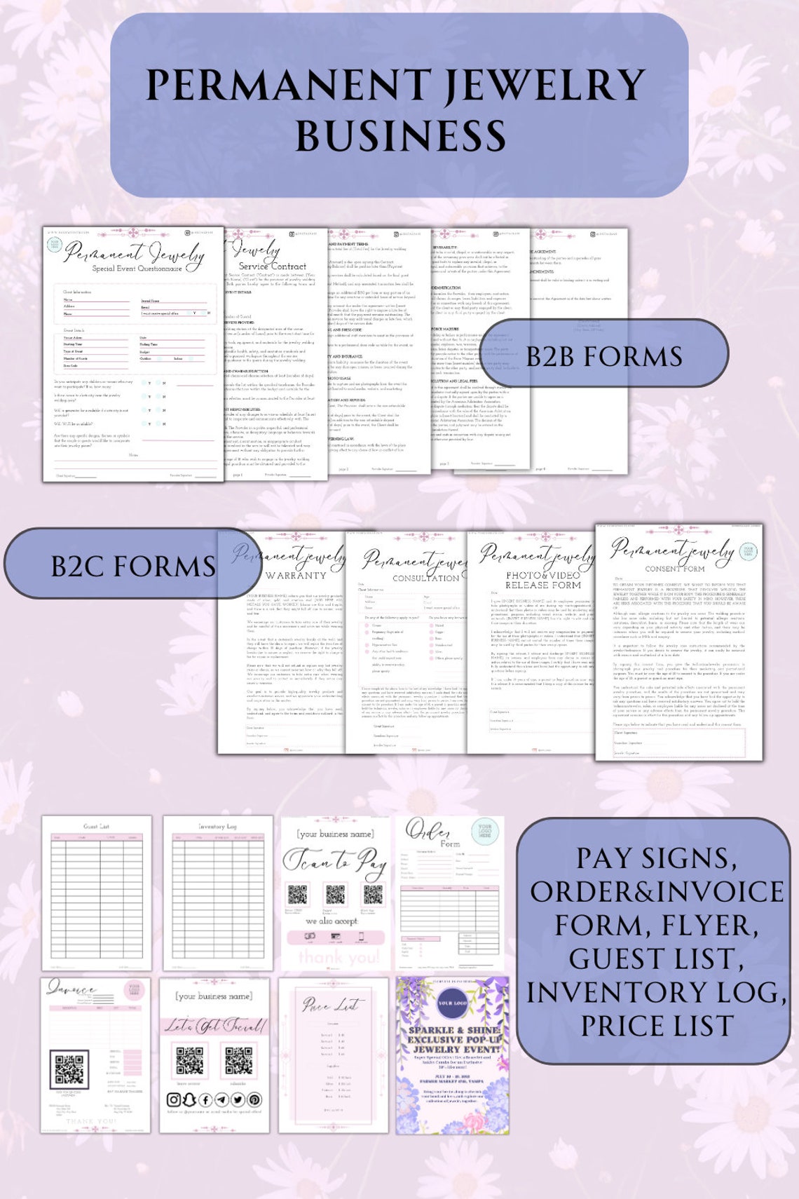 Permanent Jewelry Forms Permanent Jewelry Kit Permanent Jewelry ...