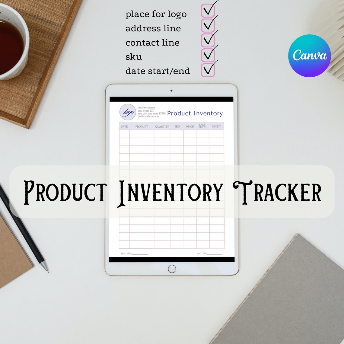 Editable Inventory Management Form Inventory Tracker PDF Product ...