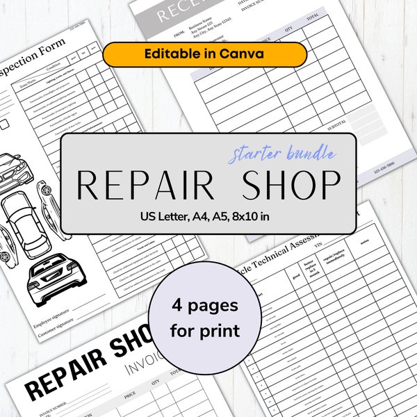 Car Repair Intake Form - Etsy
