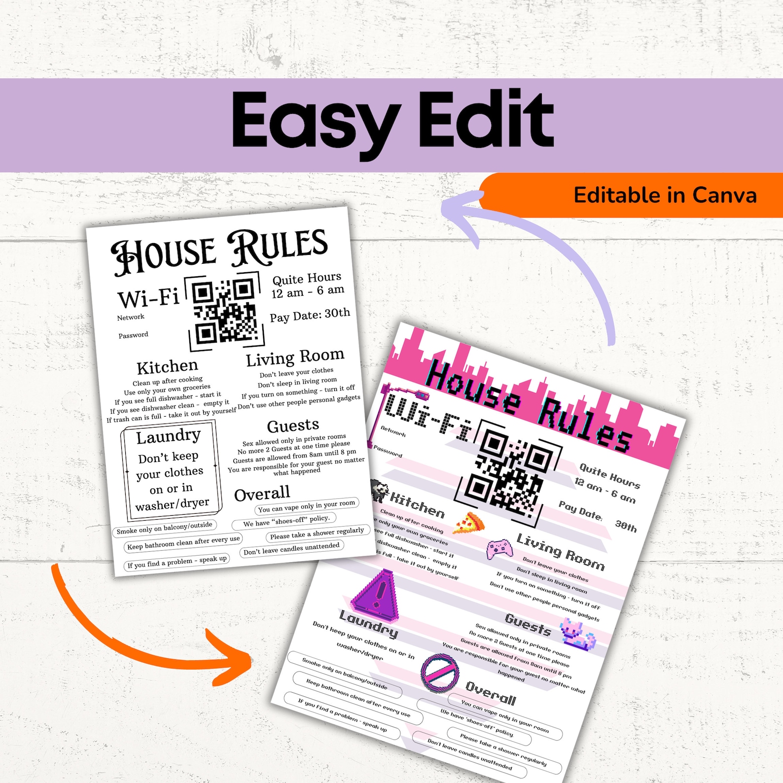 Shared Accommodation Rules Dorm Rules Roommate Rules List Essential ...