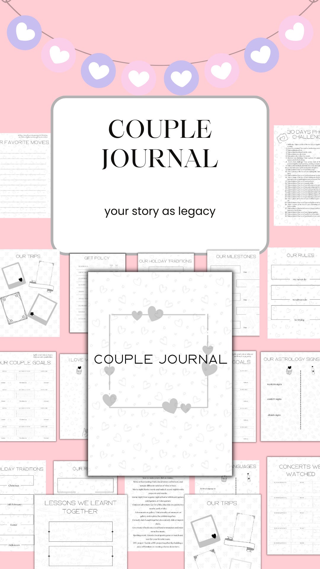 Couple Journal Couple Planner Printable Planner Gender-neutral ...