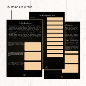 Guided Character Workbook Goodnotes PDF Protagonist Worksheet Guided ...