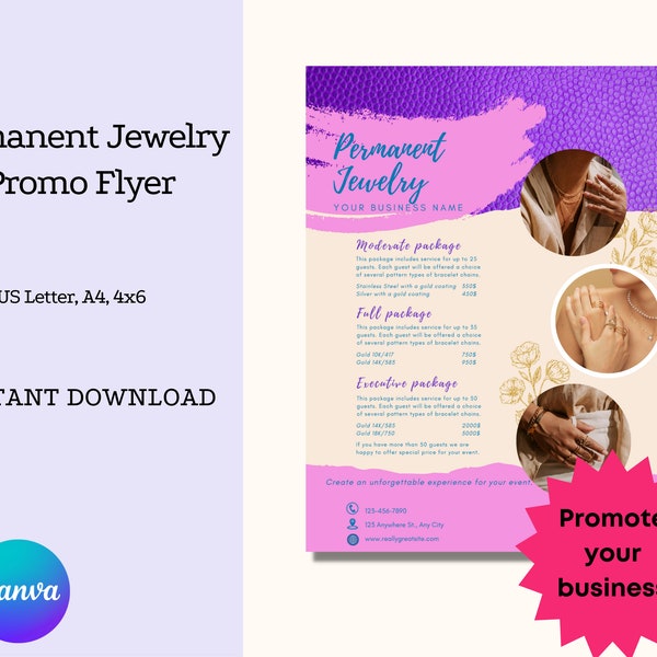 Permanent Jewelry Pop up Flyer - Etsy