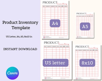 Editable Inventory Management Form Inventory Tracker PDF Product ...