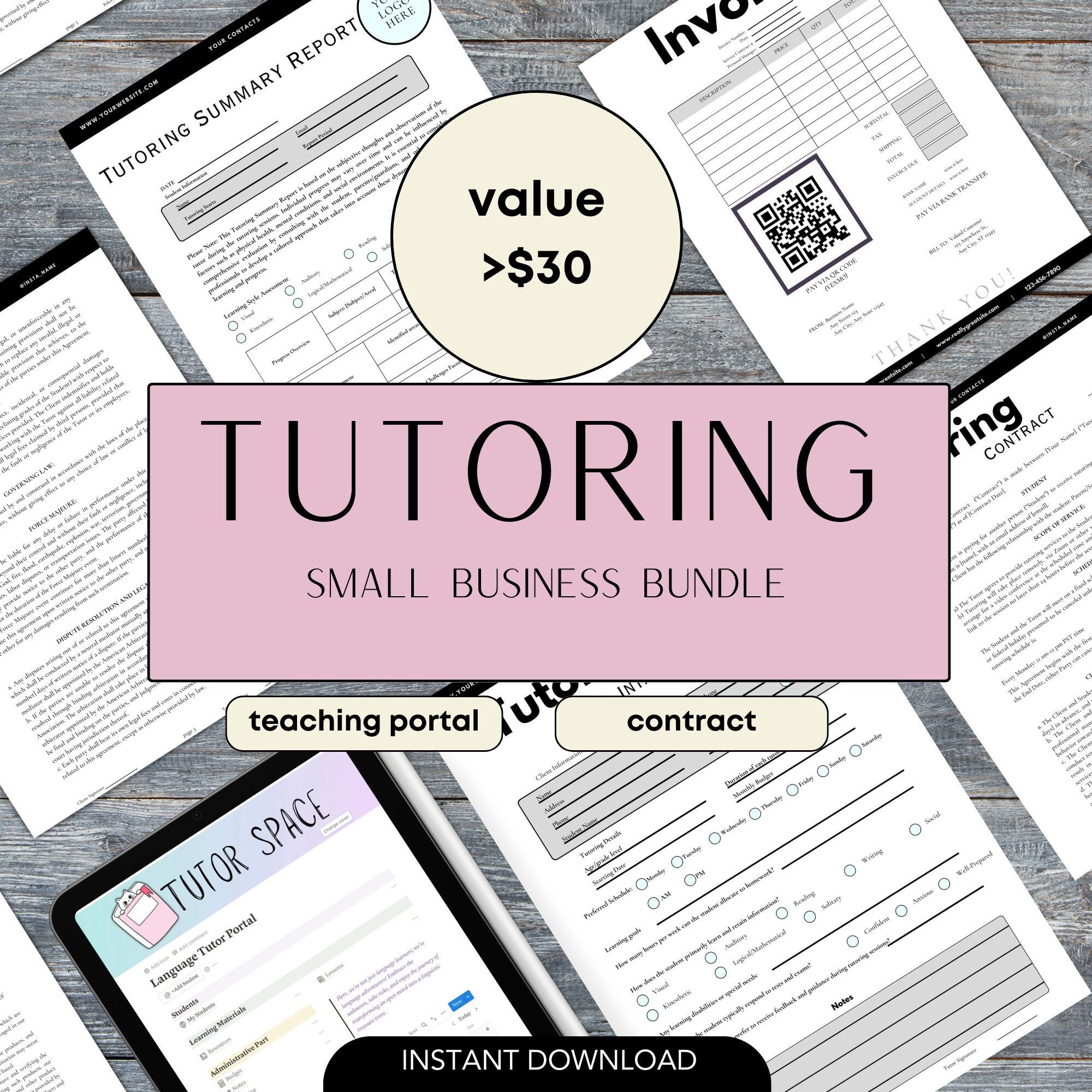 Private Tutor Contract 2024 Student Intake Form Tutoring Agreement ...