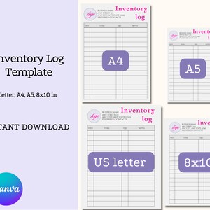 Editable Inventory Management Form Farm Inventory Tracker Product ...