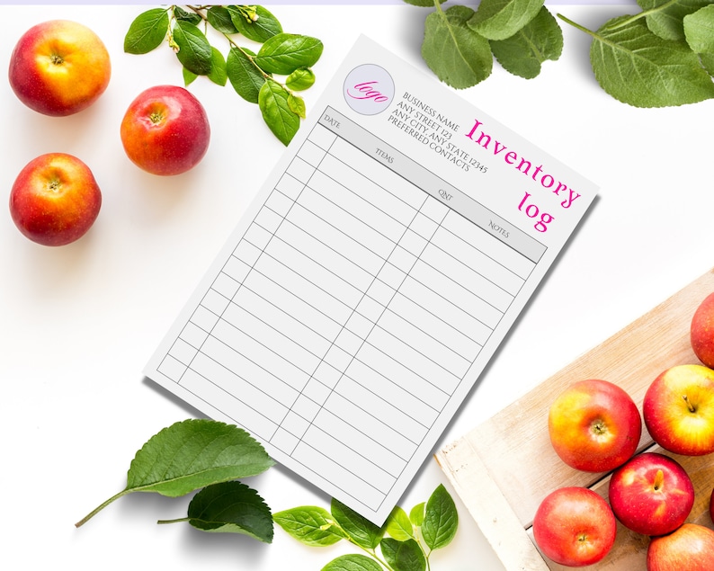 Editable Inventory Management Form Farm Inventory Tracker Product ...