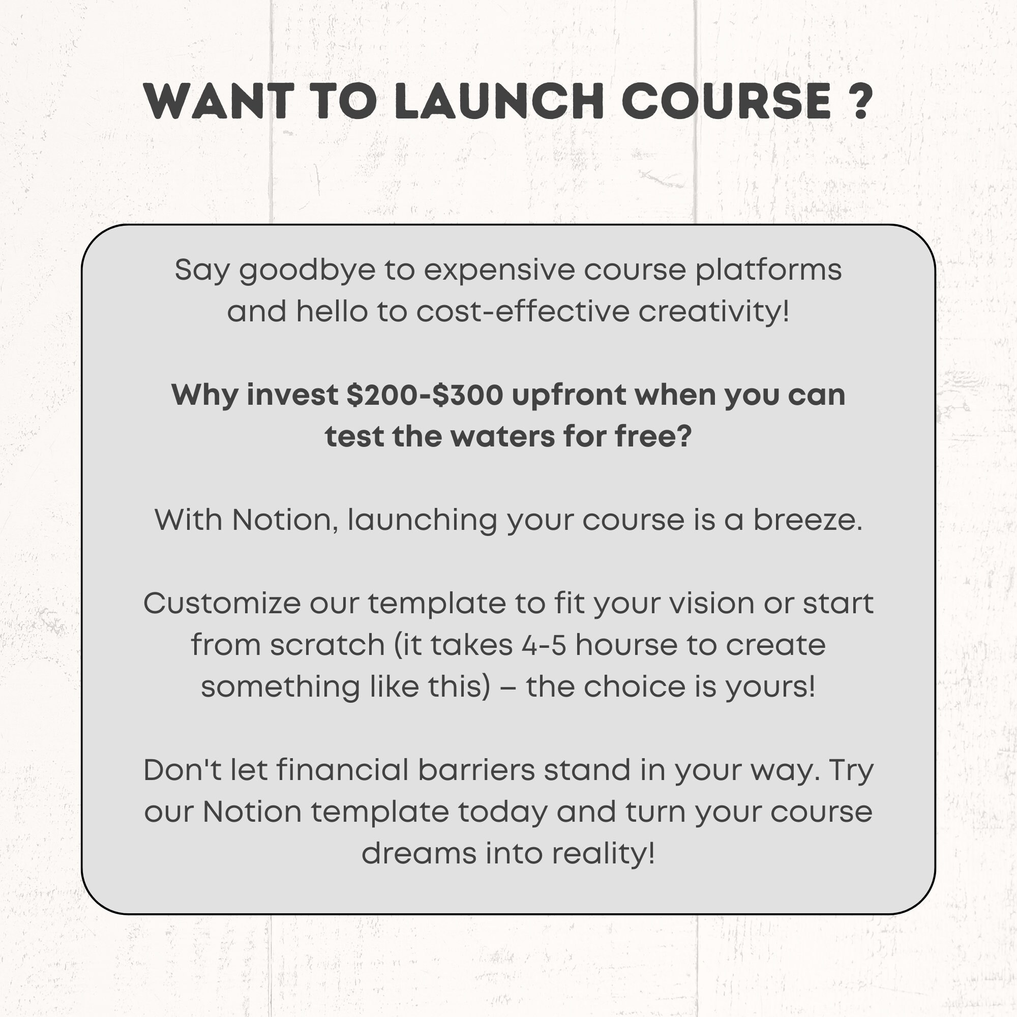 Course Creator Notion Template Course Host Digital Course Creation and ...