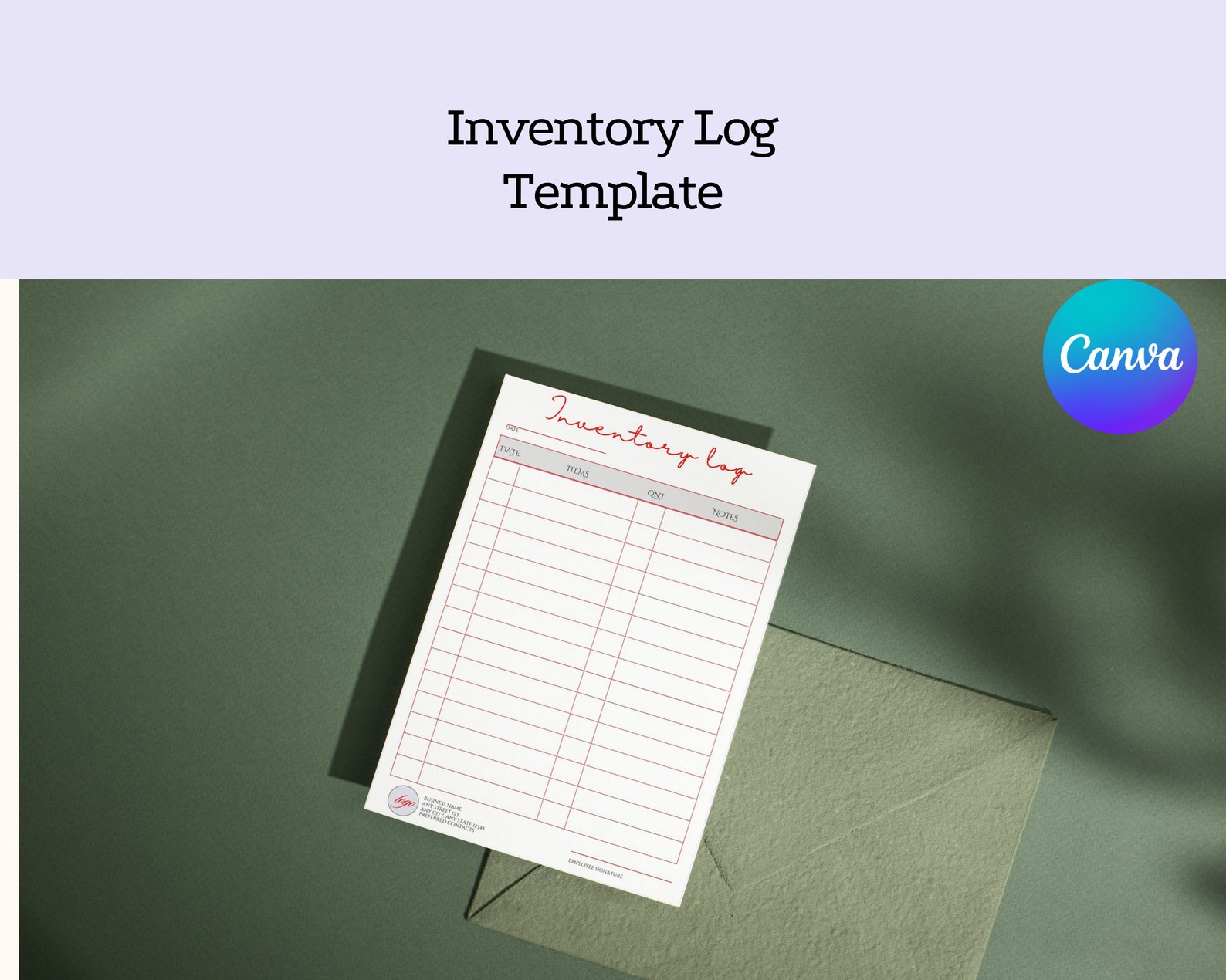 Printable Inventory Tracking Sheet Inventory Log Product Inventory List ...